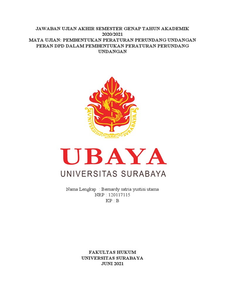 P3U - KP B - Bernardy Satria Yustisi Utama - 120117115 | PDF