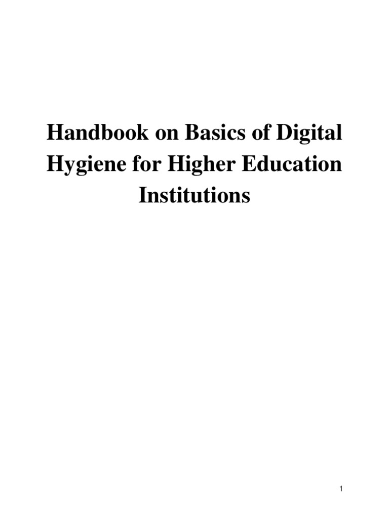 Handbook On Basics of Digital Hygiene For Higher Education Institutions ...