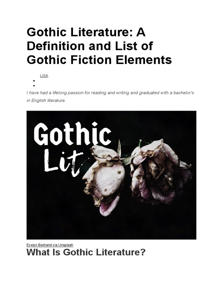 Gothic Literature: A Definition and List of Gothic Fiction Elements ...