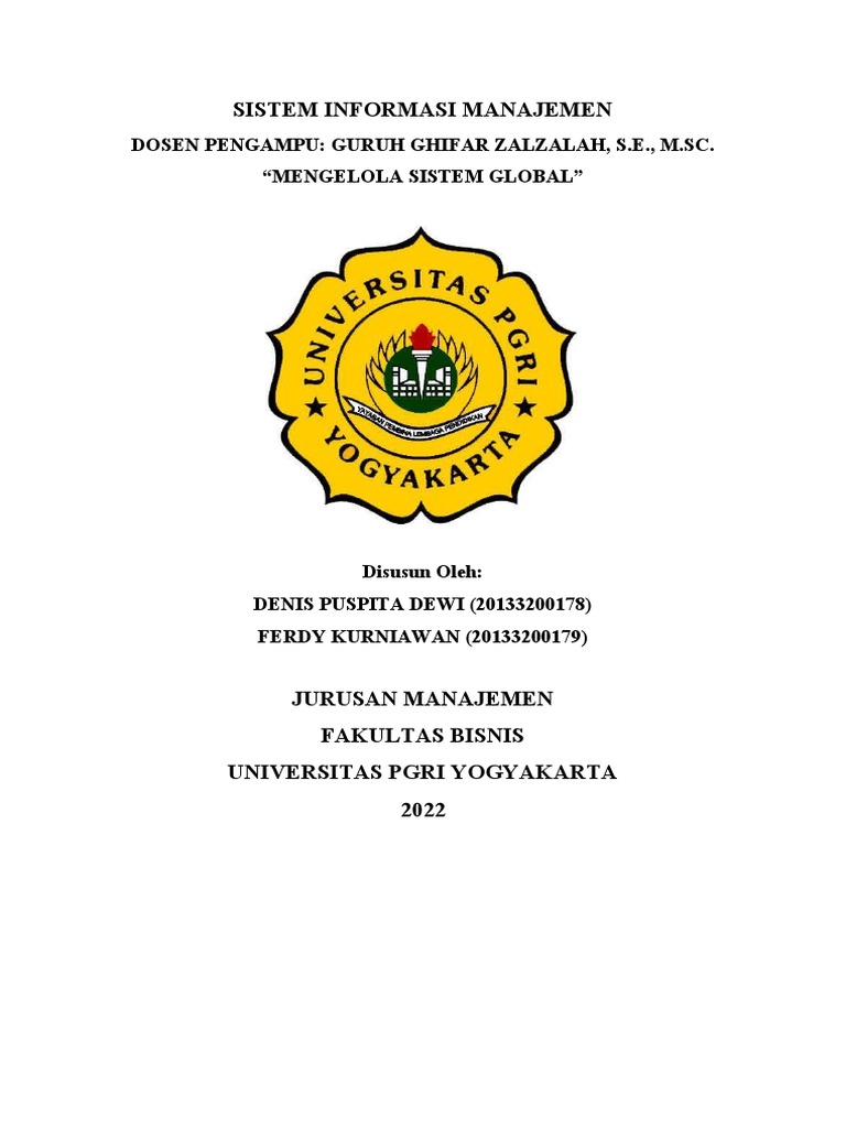 SIM BAB 15 - MAKALAH - Kel 12 - MA4 - Sem 4 | PDF | Bisnis