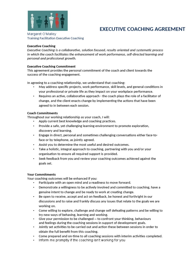 Executive Coaching Agreement | PDF | Learning | Behavior Modification