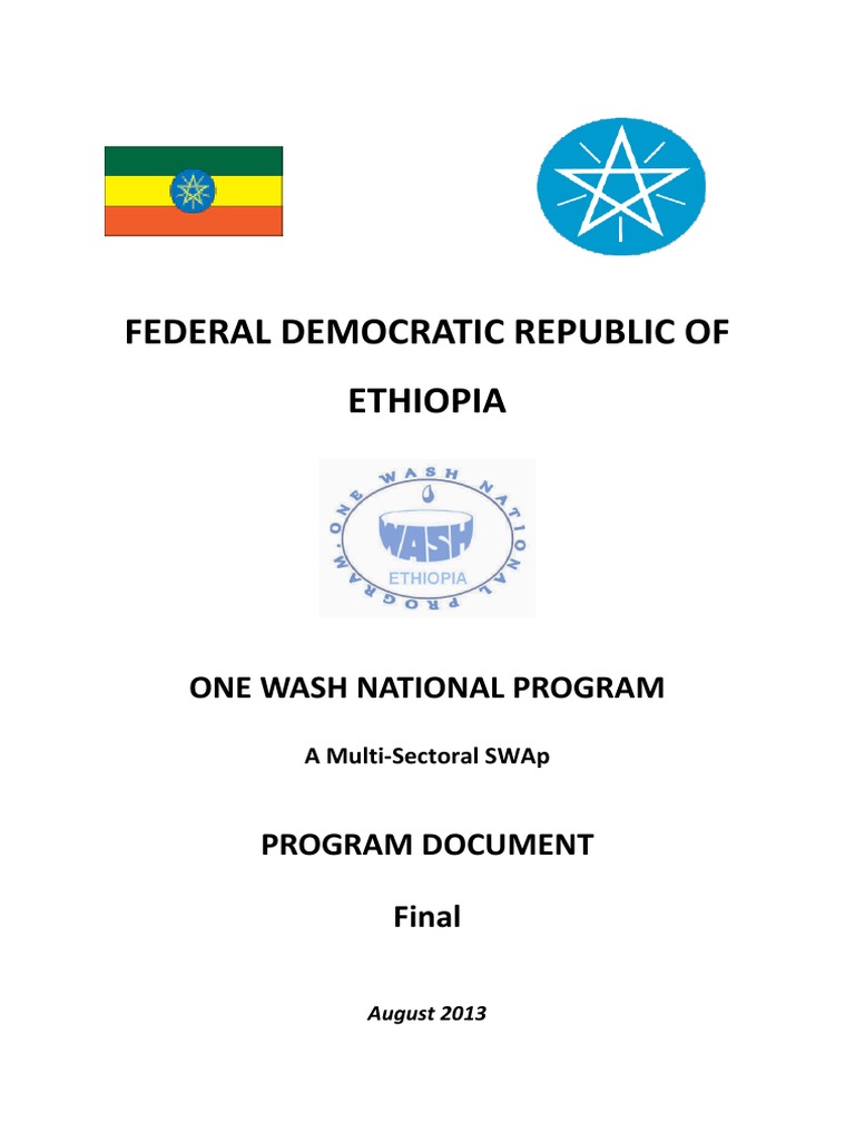 Ethiopia One WASH Program 2013 | PDF | Wash | Sanitation