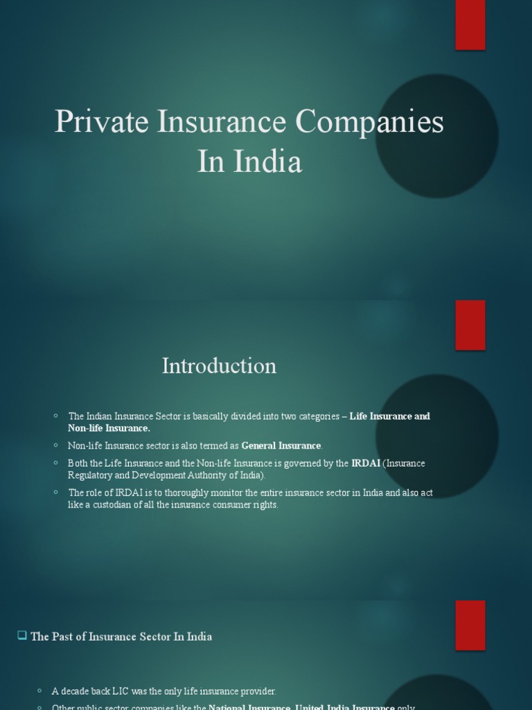Overview of Private Insurance in India | PDF | Insurance | Financial ...