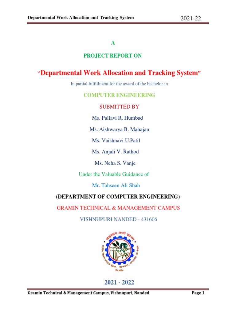Dept Work Allocation System | PDF | Internet & Web | World Wide Web