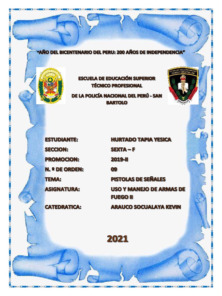 MONOGRAFIA DE PISTOLA DE SEÑALES - USO Y MANEJO DE ARMAS DE FUEGO ...