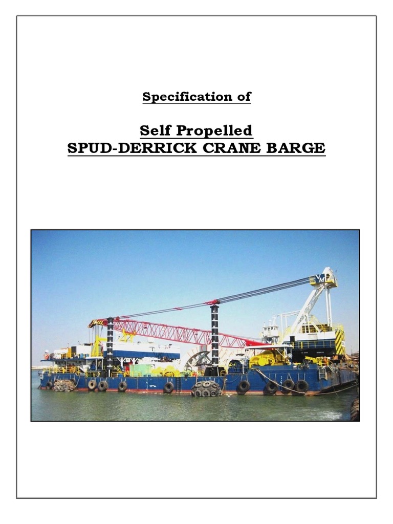 Crane Barge Spec | PDF | Crane (Machine) | Ships
