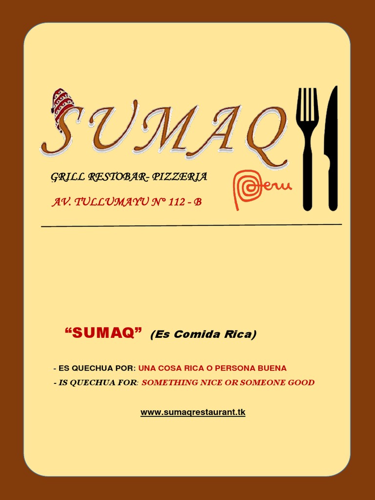 Carta Sumaq 2021 OK | Download Free PDF | Lasagne | Potato