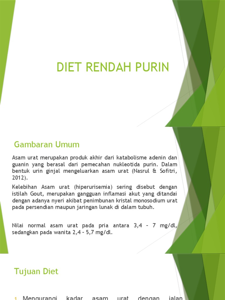 Diet Rendah Purin untuk Gout | PDF