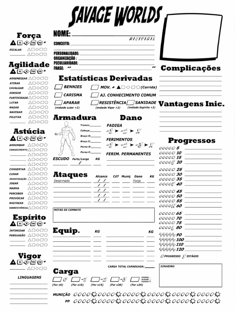Ficha Savage Worlds | PDF