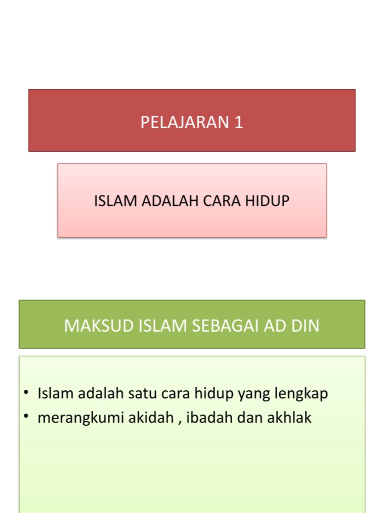 Mempelajari Islam Sebagai Cara Hidup | PDF