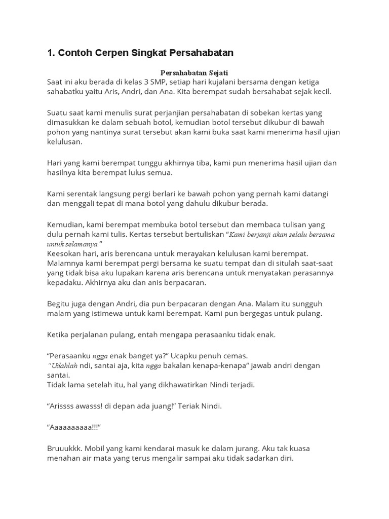 Contoh Cerpen | PDF