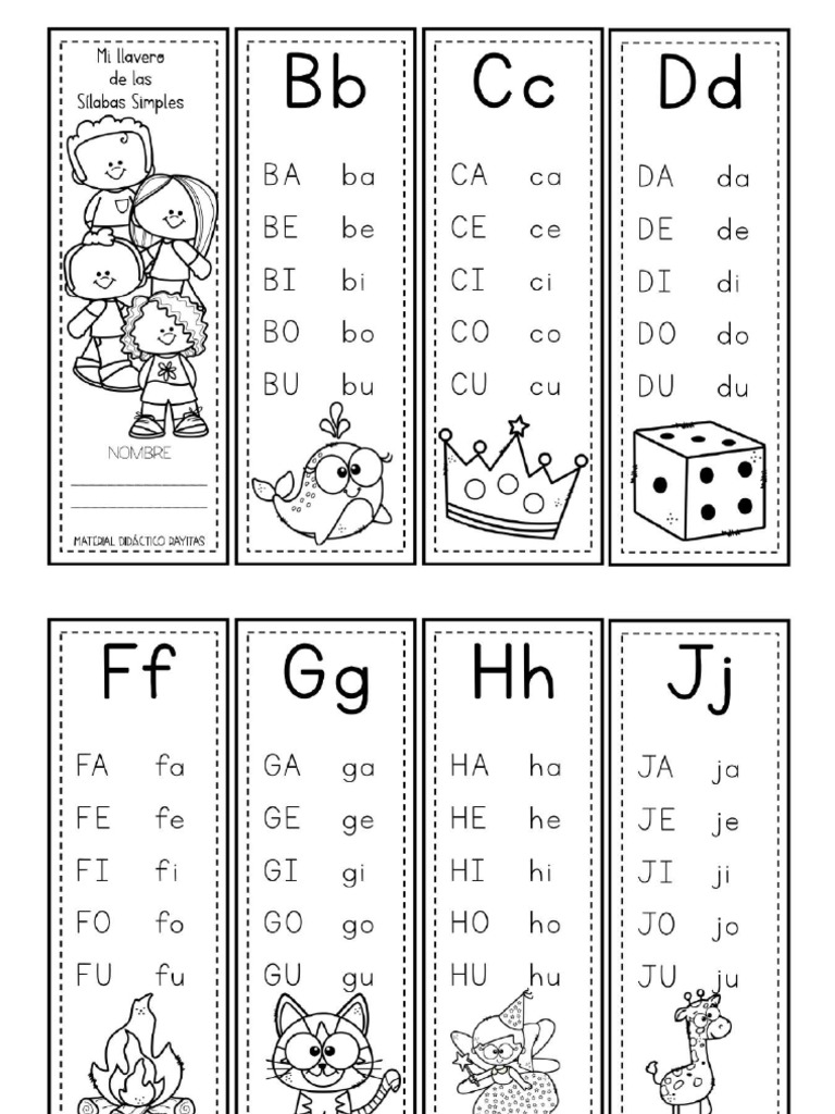 Llavero Sílabas Simples y Trabadas | PDF