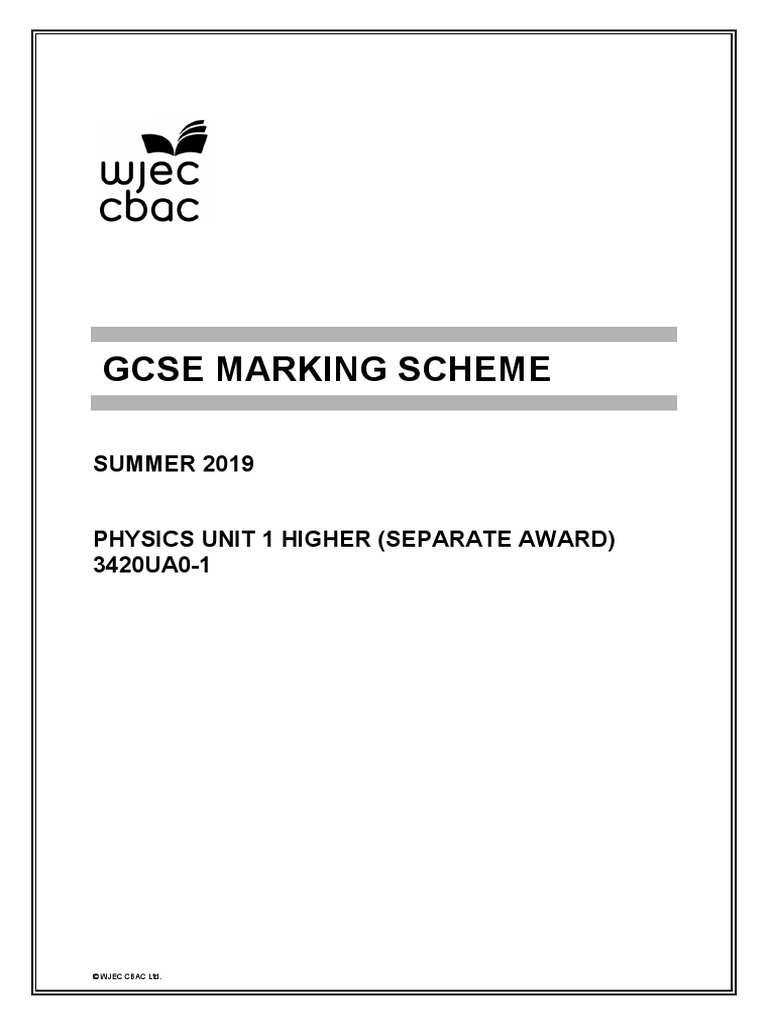 S19-3420ua0-1 Wjec Gcse Physics - Unit 1 HT Ms - Ms | PDF | Seismology ...