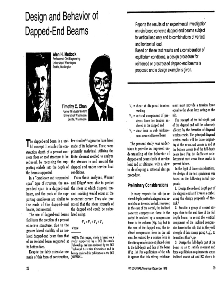 Beam Dapped-End Design | PDF