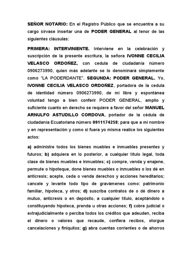 Poder Registro Civil | PDF | Condominio | Propiedad