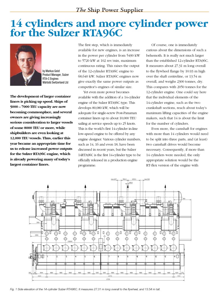 14cyl For RTA96C | PDF | Engines | Cylinder (Engine)