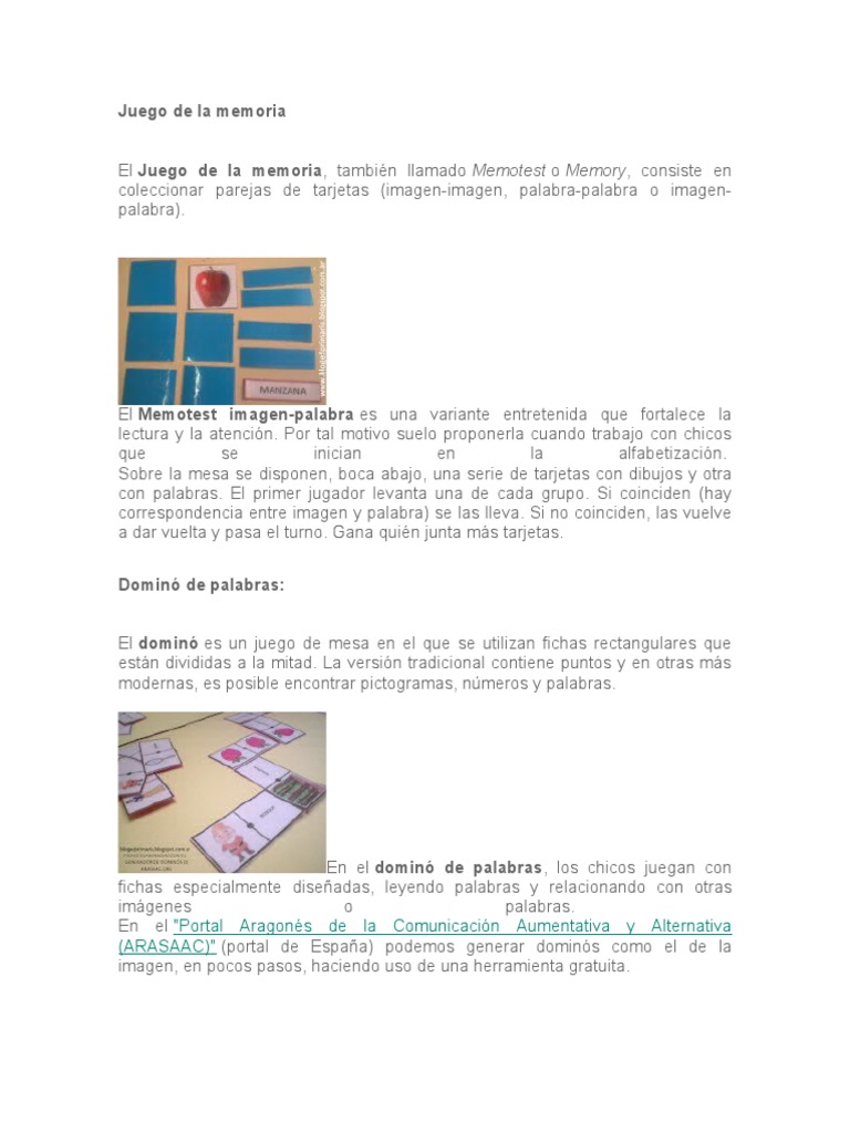 Juego de La Memoria | PDF