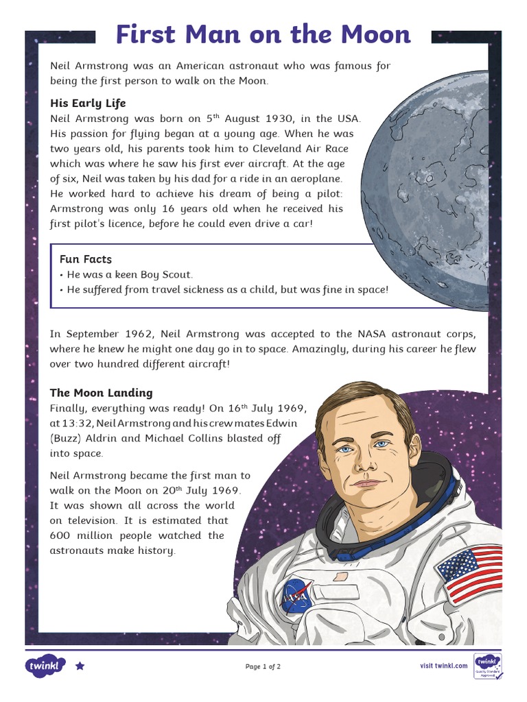 Reading Comprehension Activity | PDF | Neil Armstrong | Apollo 11