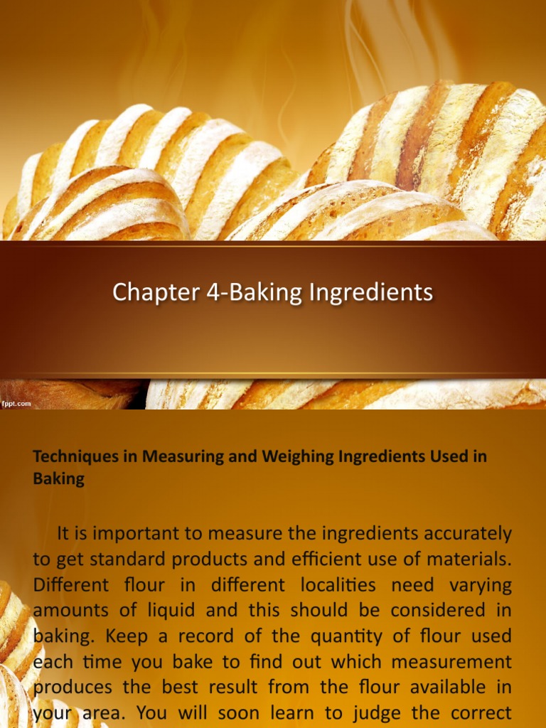 Measuring Baking Ingredients Guide | PDF | Flour | Chocolate