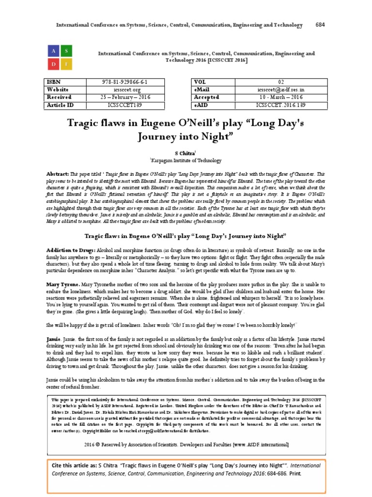 Tragic Flaws in Eugene O'Neill's Play "Long Day's Journey Into Night" | PDF