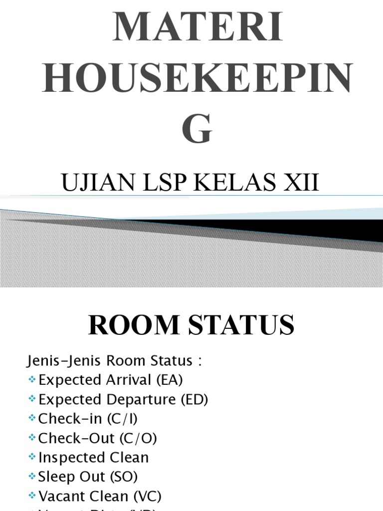 Materi Housekeeping | PDF