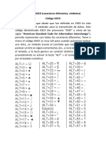 Códigos Alt - Tabela ASCII | PDF | Ascii | Dados de computador