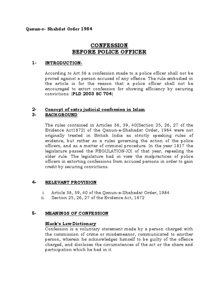 Police Confessions: Admissibility Rules | PDF | Confession (Law) | Arrest