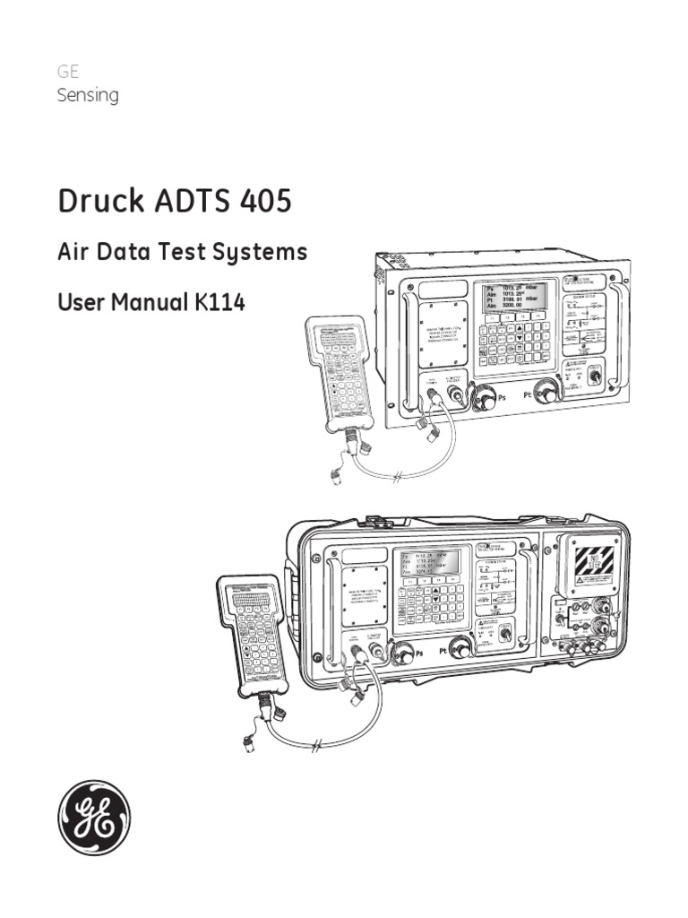 Druck Adts405 Manual | PDF | Airspeed | Calibration
