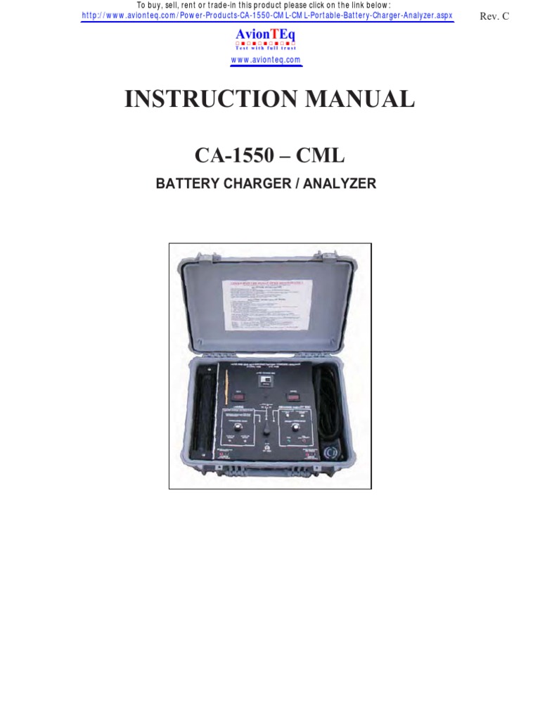 CA 1550 Instructions Manual CA 1550 CML | PDF