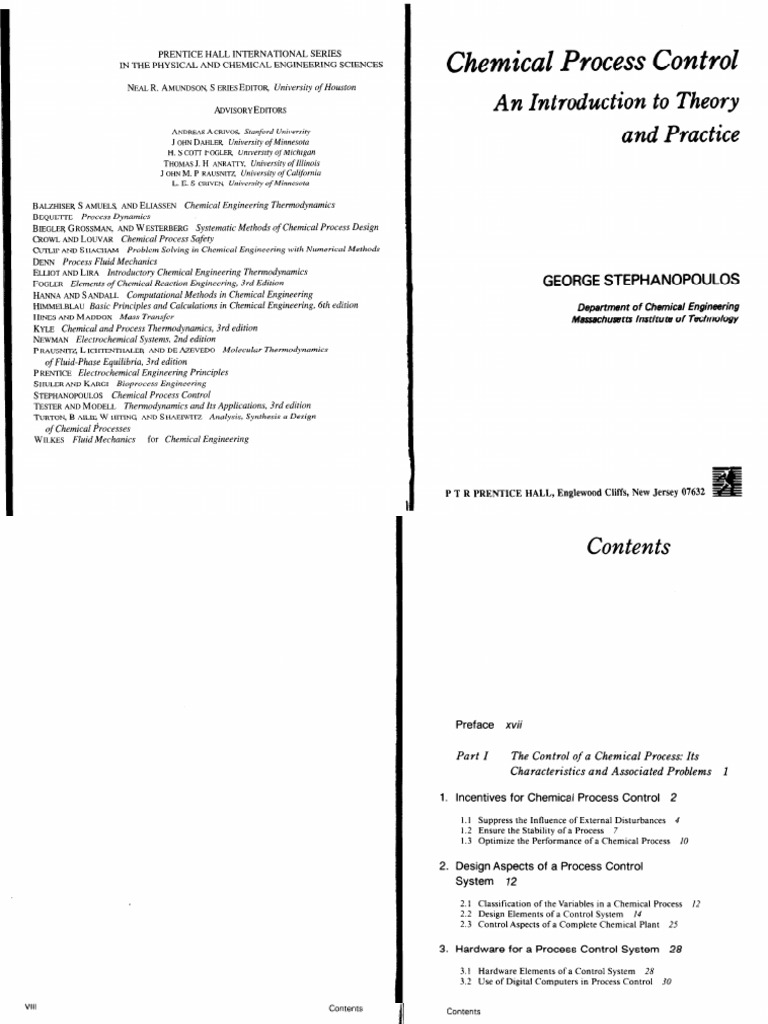 Chemical Process Control An Introduction | PDF | Engineering | Chemical ...