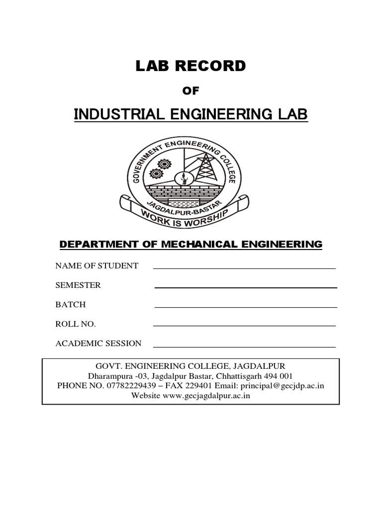 Iem Lab Manual | PDF | Time | Construction