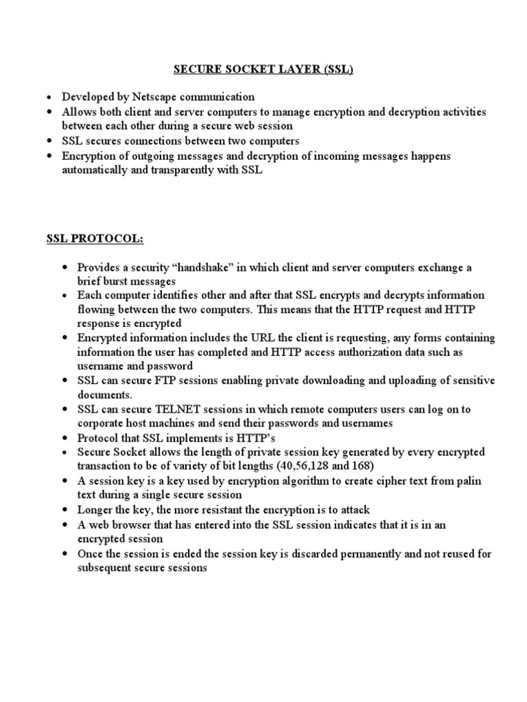 Secure Socket Layer Pdf Transport Layer Security Public Key