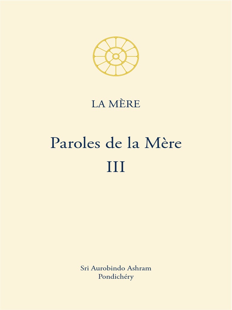 Paroles de La Mére 3 | PDF | Spiritualité | Dieu