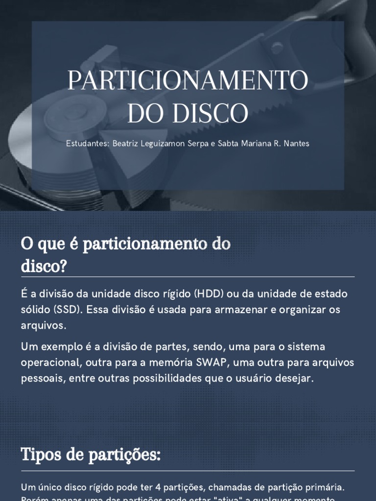 Particionamento de Disco: Conceitos, Tipos, Vantagens, Desvantagens e ...