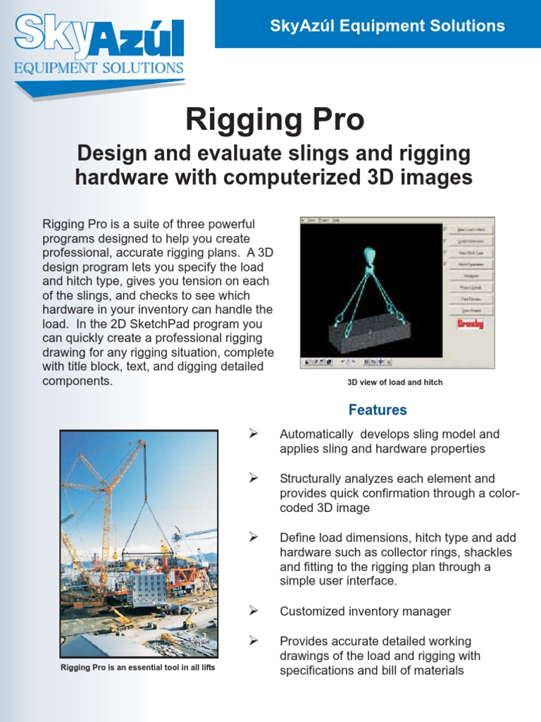 Rigging Pro: Design and Evaluate Slings and Rigging Hardware With ...