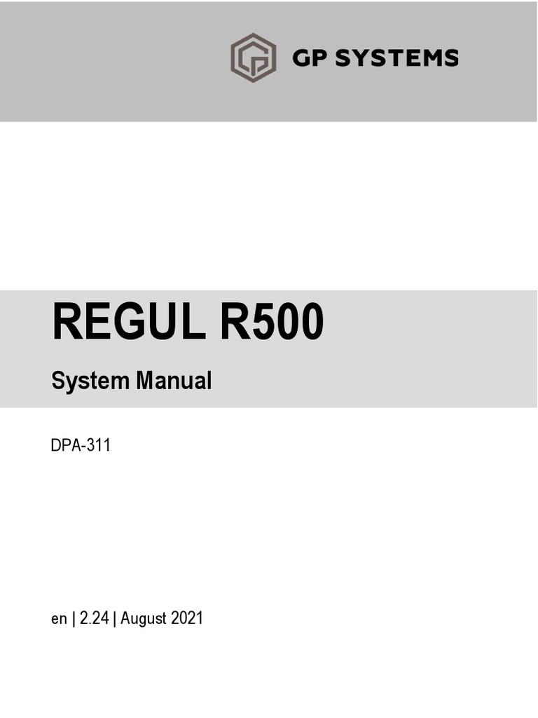 Regul R500. System Manual (DPA-311 v2.24) en v2 | PDF | Network ...