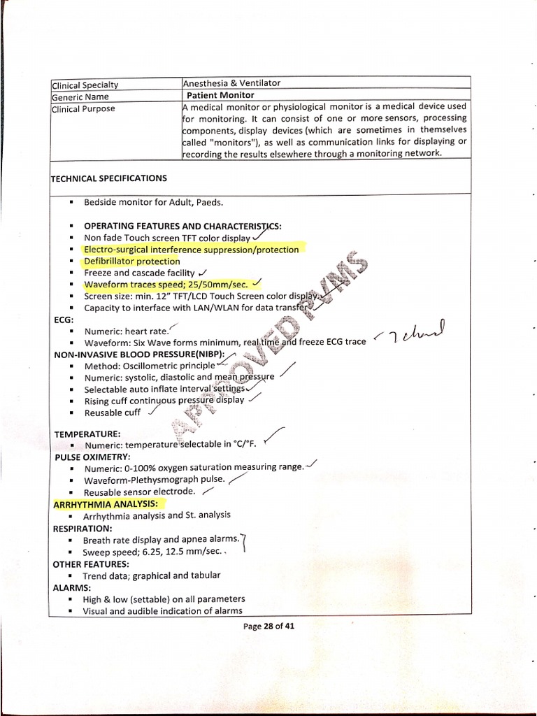 PVMS Specifications Patient Monitor 11-18-2020 15.44 | PDF