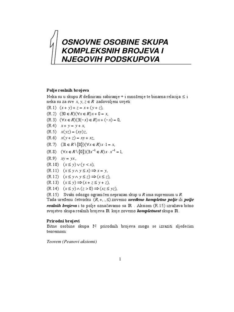 Zbirka Poglavlja 1 3 (Komp - Br. Anal - Geom.) | PDF