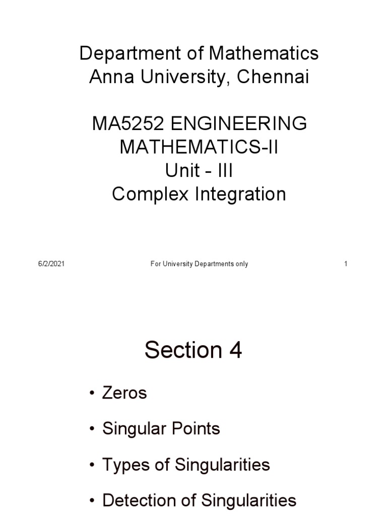 Department of Mathematics Anna University, Chennai Ma5252 Engineering ...