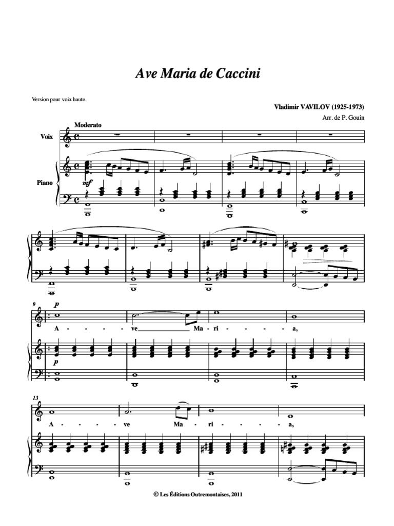 Caccini Ave Maria | PDF