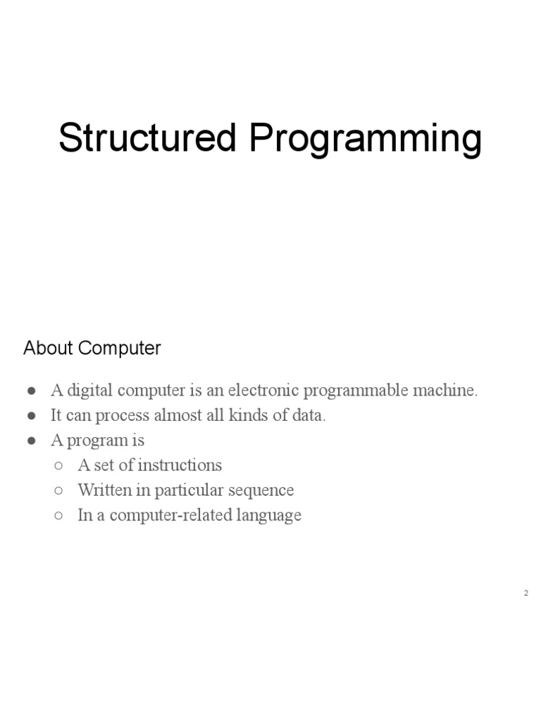 Structured Programming | PDF | Control Flow | Computer Programming