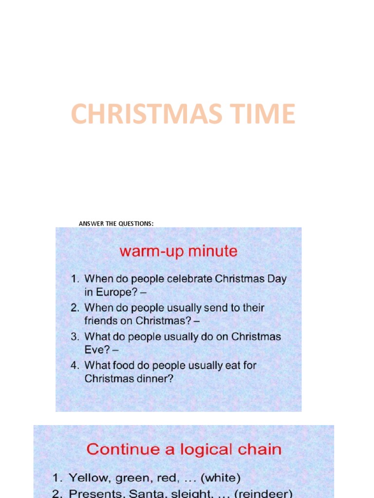 Christmas Presentation | PDF