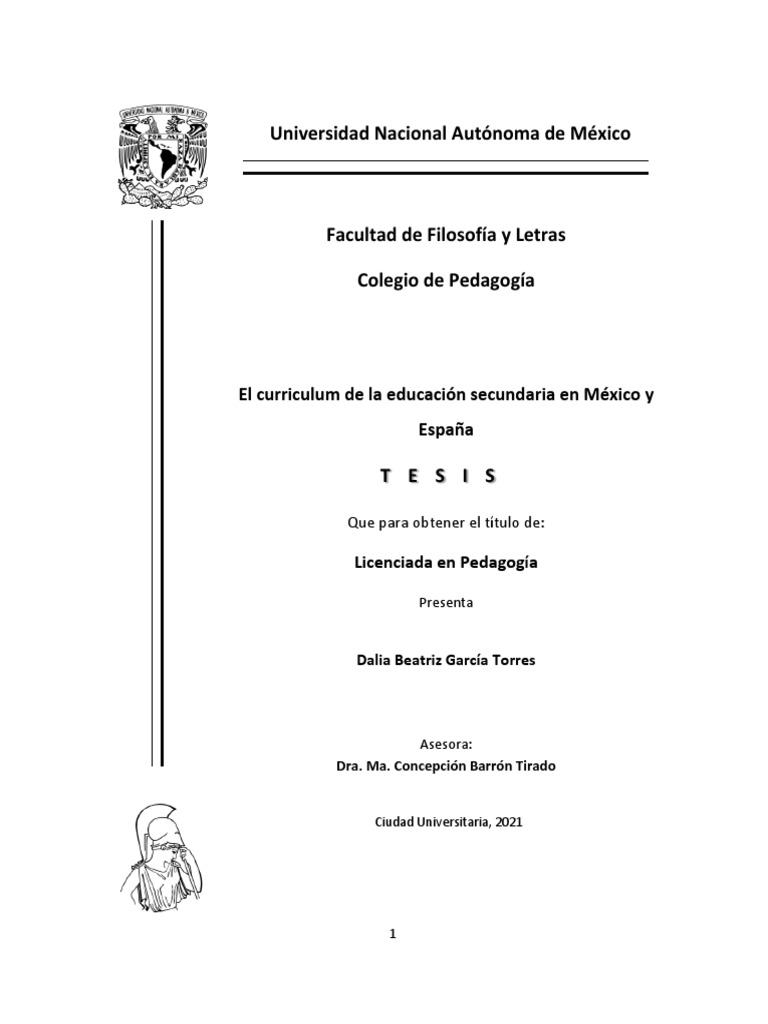 Dalia García - El Curriculum de La Educación Secundaria en México y ...