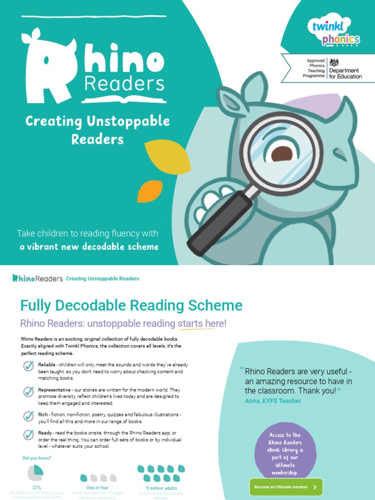 Rhino Readers Product Guide | PDF | Phonics | Books