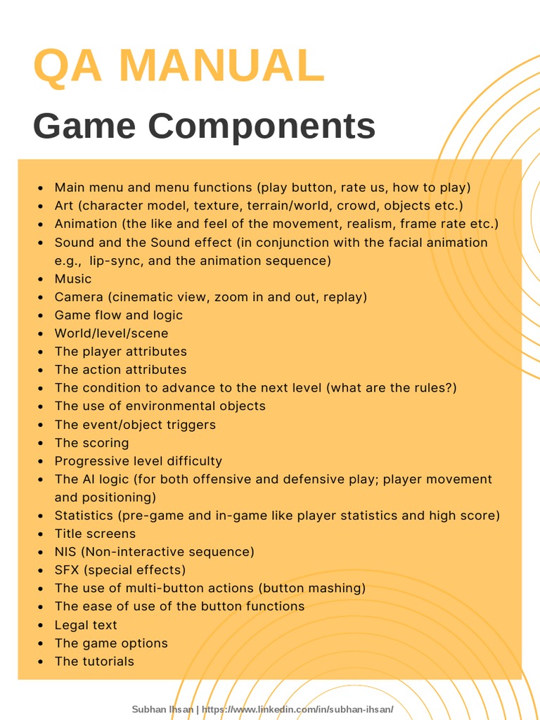 Qa Manual: Game Components | PDF | Software Testing | Information ...