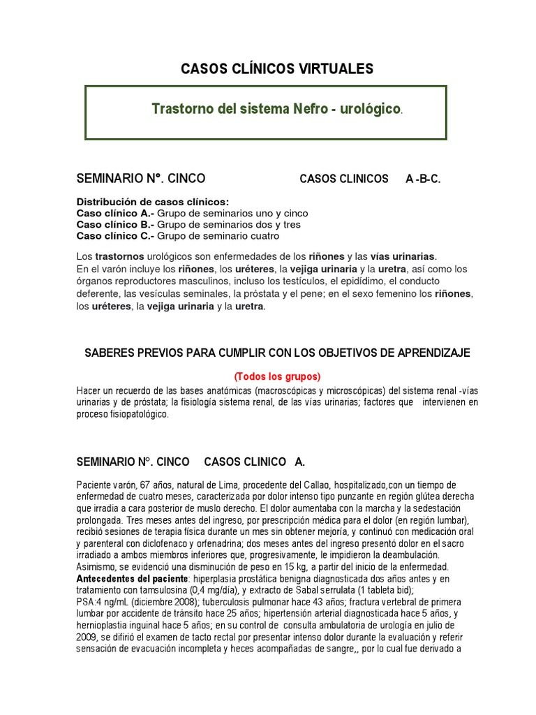 Seminario Cinco Nefro-Urologico Virtuales A-B-C | PDF | Cancer de ...