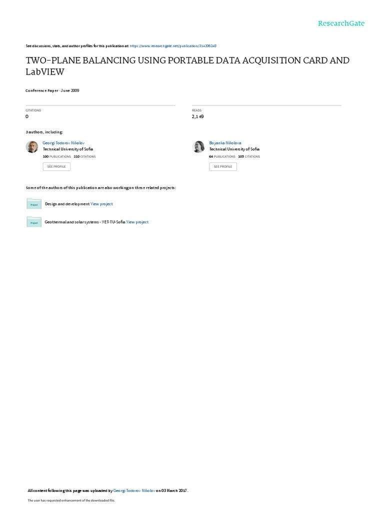 Portable Two-Plane Balancing System Using LabVIEW and a Data ...