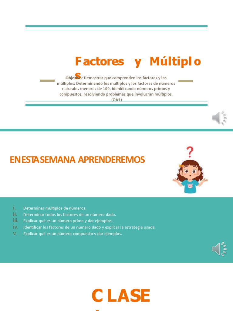Factores y Múltiplos: Números Primos y Compuestos | PDF | Métodos y ...