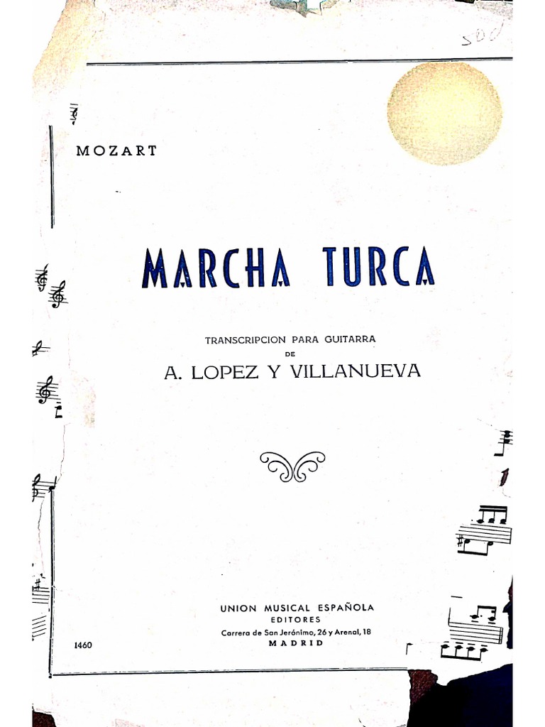 Marcha Turca - Mozart (Arreglo Guitarra) | PDF
