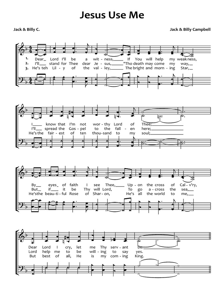 Jesus Use Me - Full Score | PDF